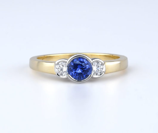Summer Girl Blue Sapphire & Diamond Ring - Cross Jewelers