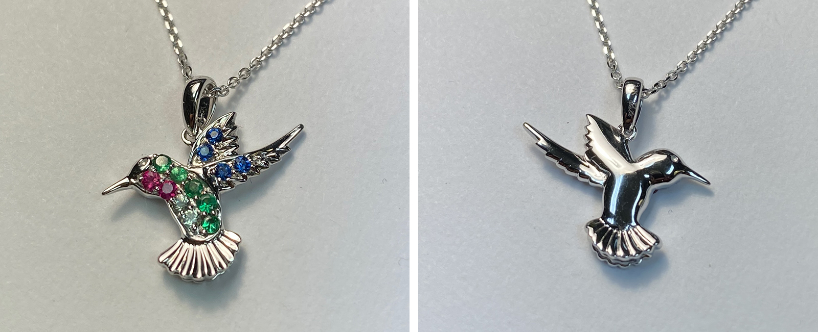 Ruby-Throated Hummingbird...Really, They're Real Rubies Necklace ...